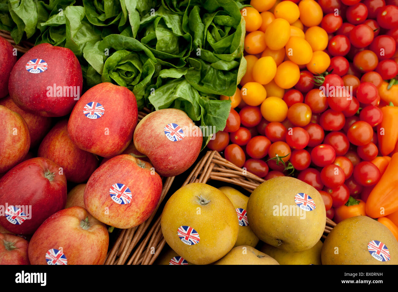 A selection of British Fruit and Vegetables Stock Photo - Alamy