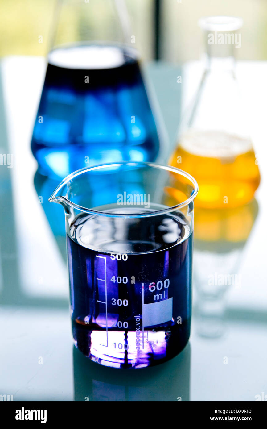 vase and flask in laboratory Stock Photo - Alamy