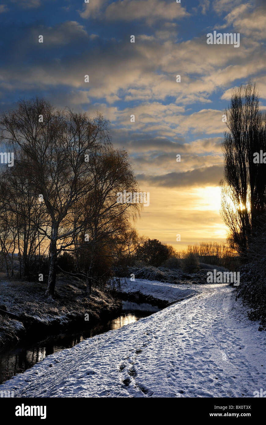 winter sunrise scene england uk Stock Photo - Alamy