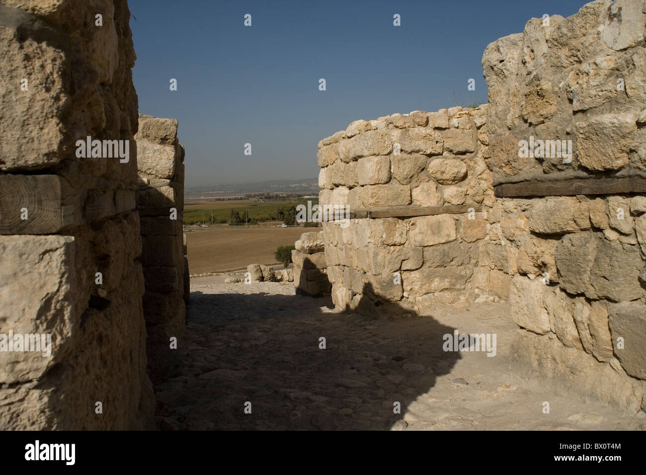 The city gate of the ancient city of Megiddo or Armageddon a National ...