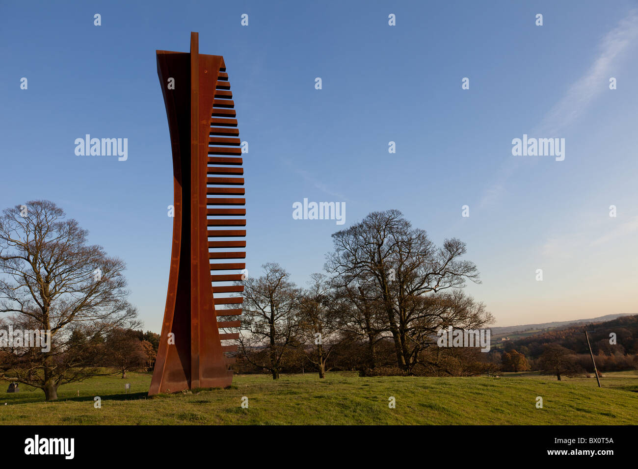 Crossing (vertical) by Nigel Hall at Yorkshire Sculpture Park Stock ...