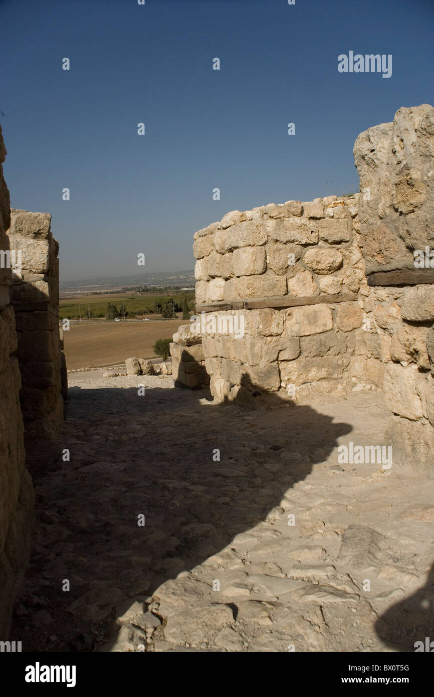 The city gate of the ancient city of Megiddo or Armageddon a National ...