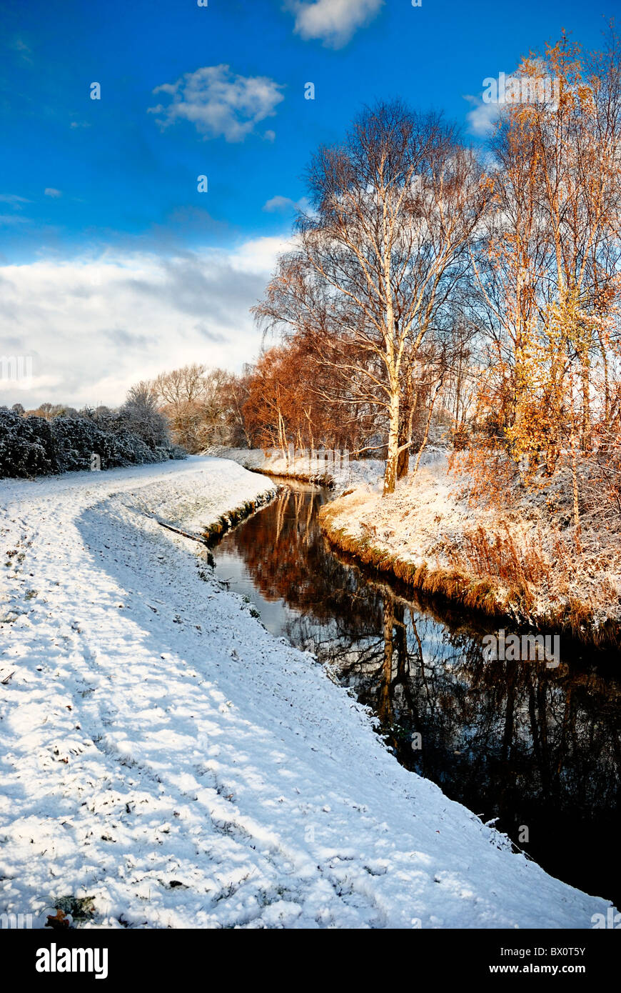 winter snow scene england uk Stock Photo - Alamy