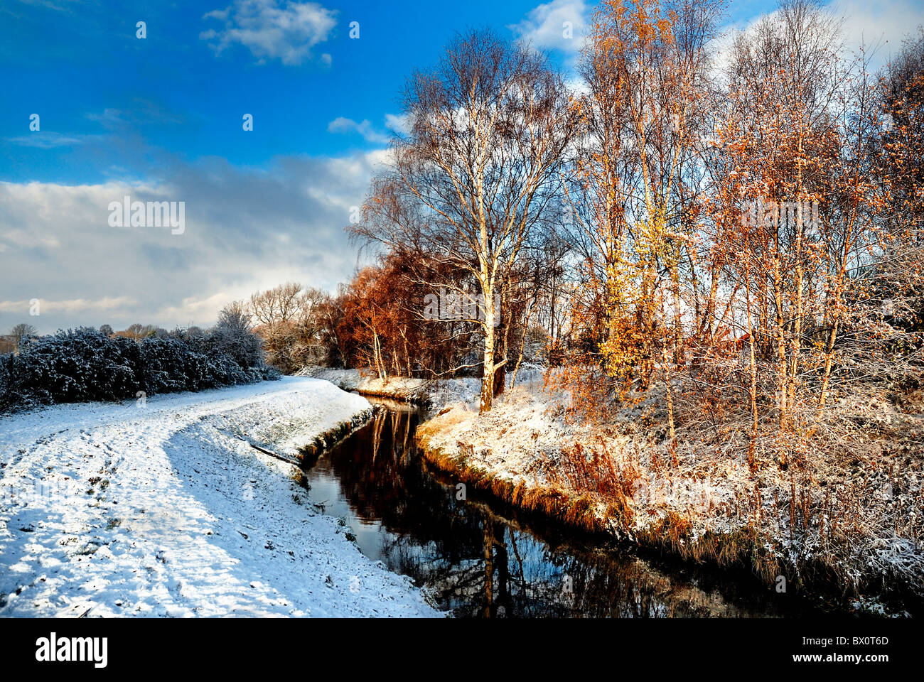 winter snow scene england uk Stock Photo - Alamy