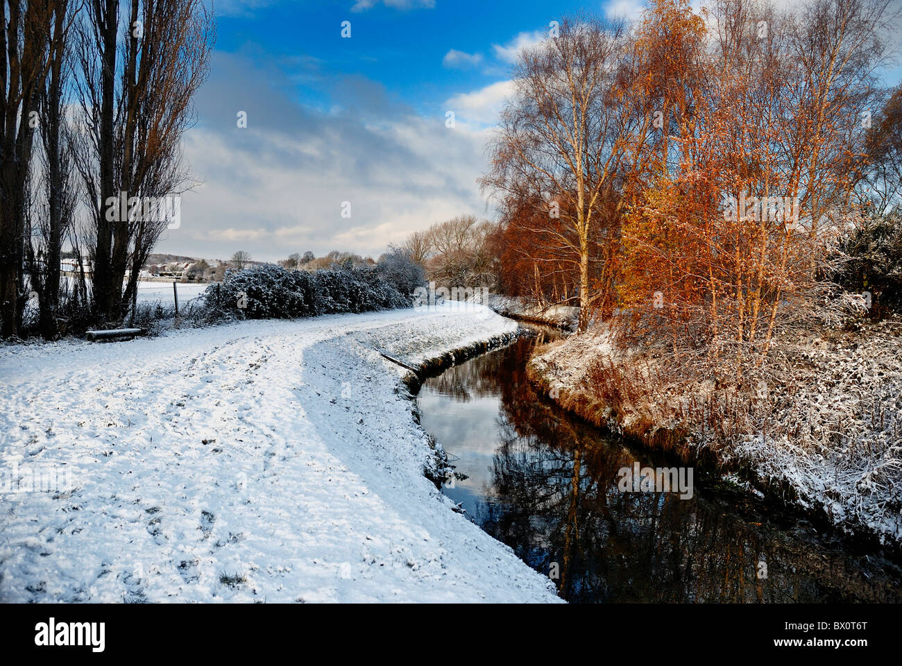 winter snow scene england uk Stock Photo - Alamy