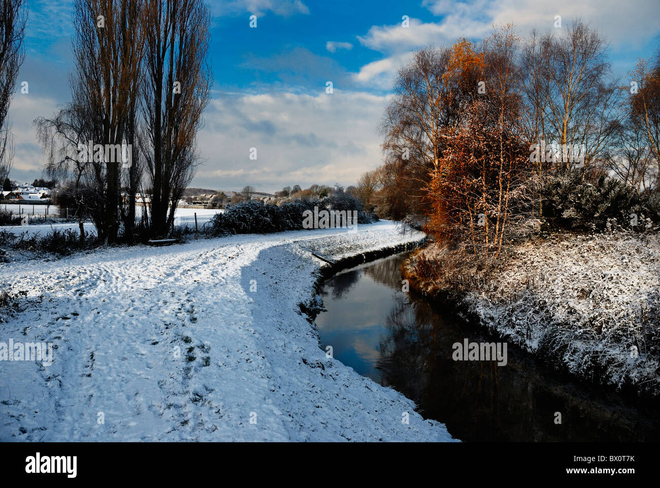 winter snow scene england uk Stock Photo - Alamy