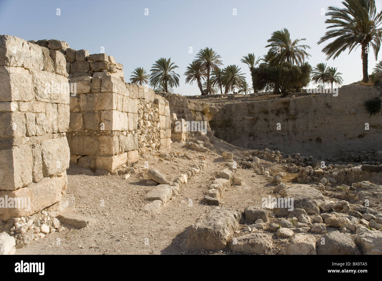 The city gate of the ancient city of Megiddo or Armageddon a National ...