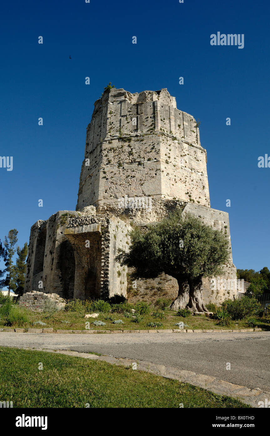 The Roman Tower, Tour de Magne, Tour Magne or Magne Tower, in the ...