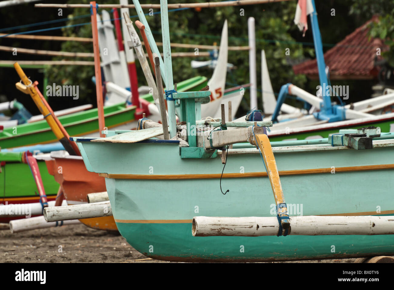 Traditional balinese fishing boats hi-res stock photography and images ...