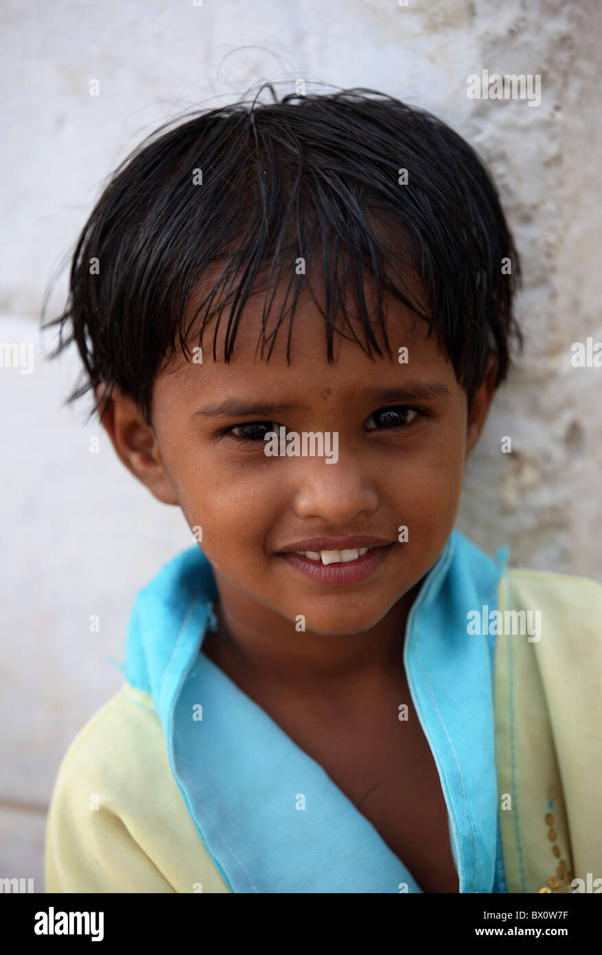 cute girl Andhra Pradesh South India Stock Photo - Alamy