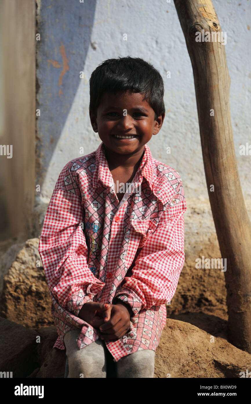 cute boy Andhra Pradesh South India Stock Photo - Alamy