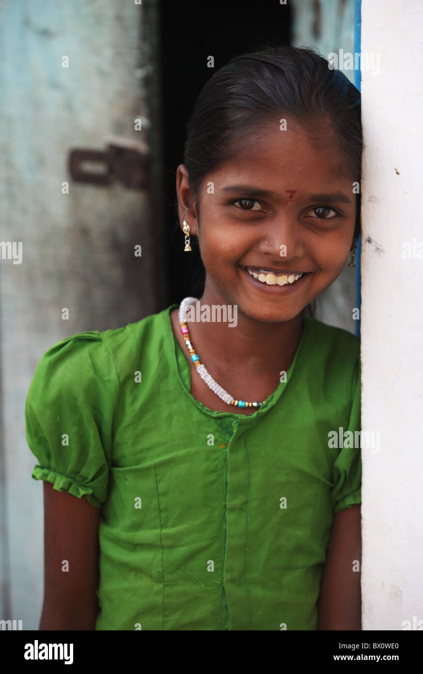 cute girl Andhra Pradesh South India Stock Photo - Alamy