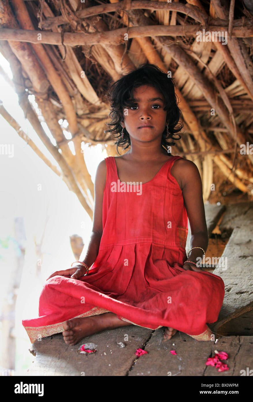 cute girl Andhra Pradesh South India Stock Photo - Alamy