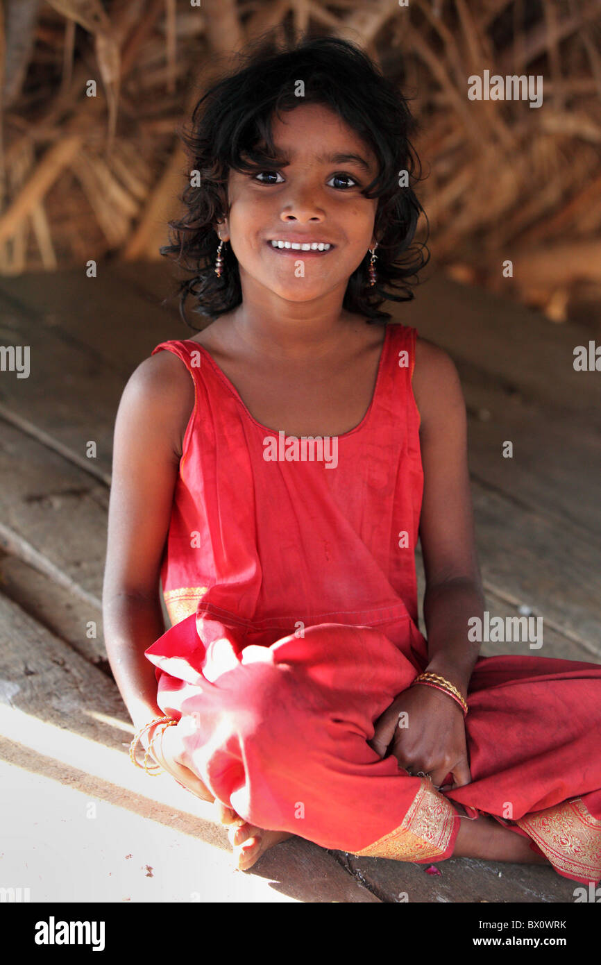 cute girl Andhra Pradesh South India Stock Photo - Alamy