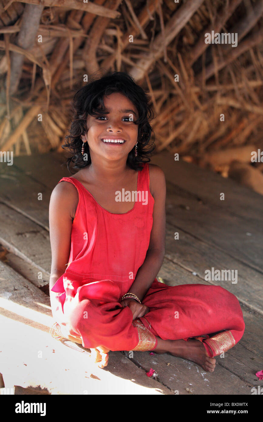 cute girl Andhra Pradesh South India Stock Photo - Alamy