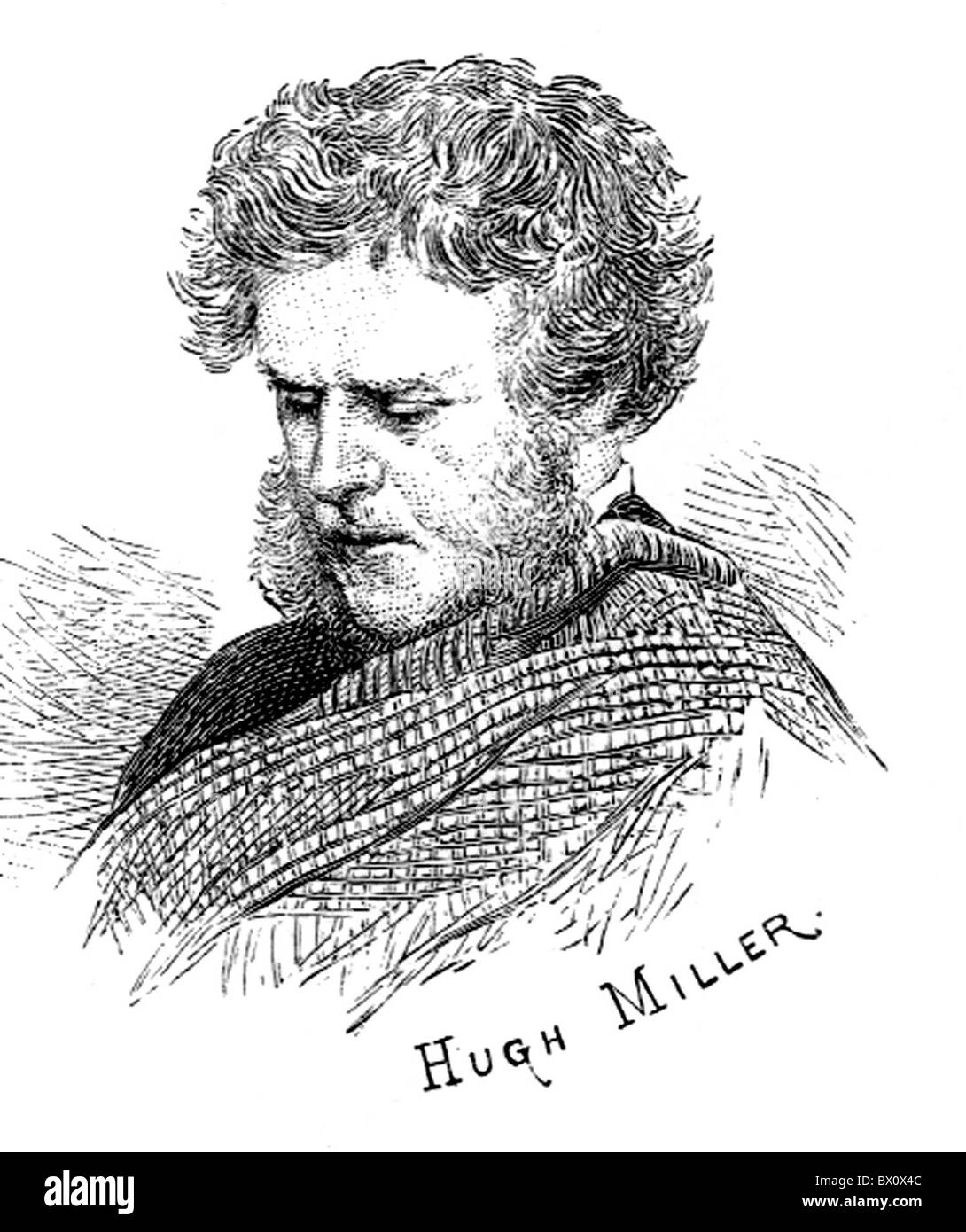 Archive image of historical literary figures. This is Hugh Miller Stock ...