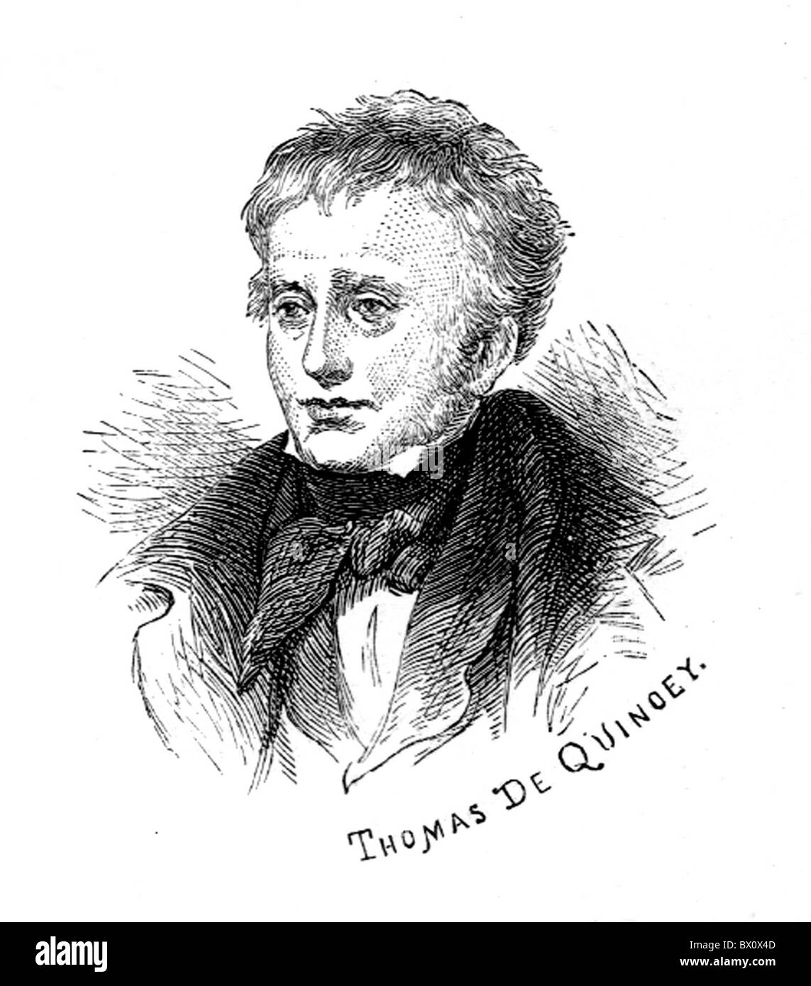 Archive image of historical literary figures. This is Thomas De Quincey ...