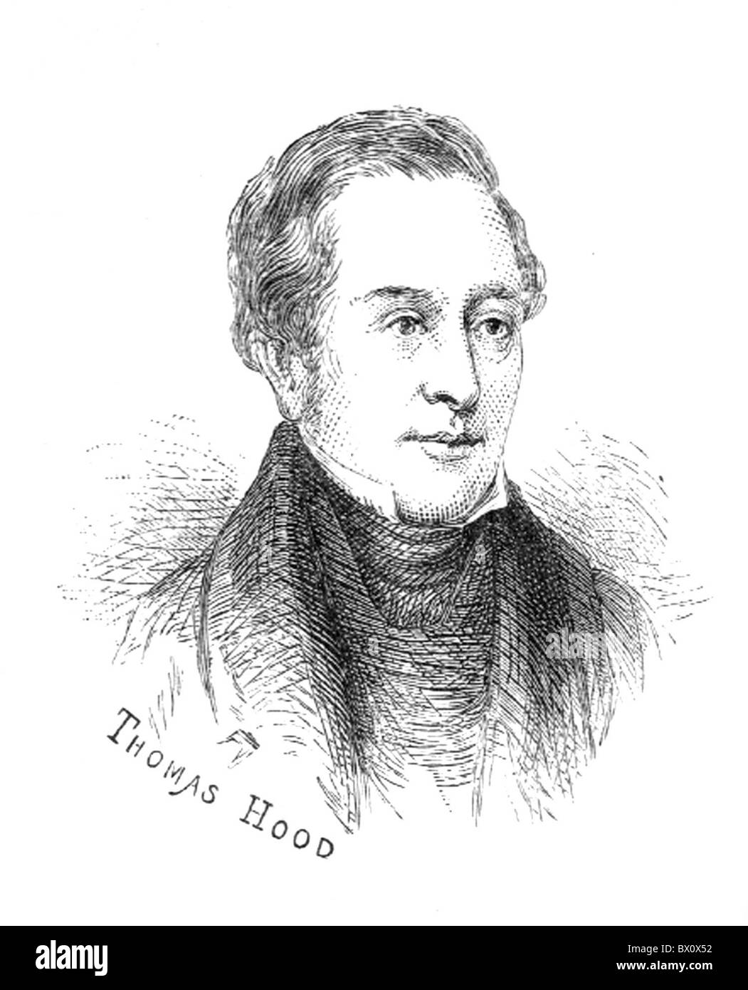 Archive image of historical literary figures. This is Thomas Hood ...
