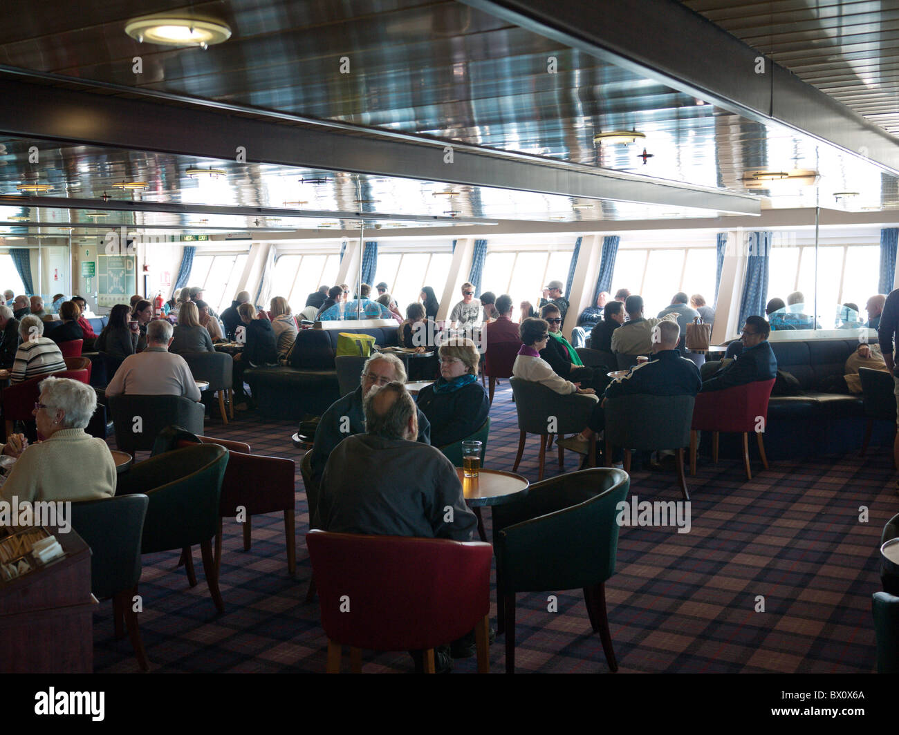 passengers in the bar of a p&o cross channel ferry Stock Photo - Alamy