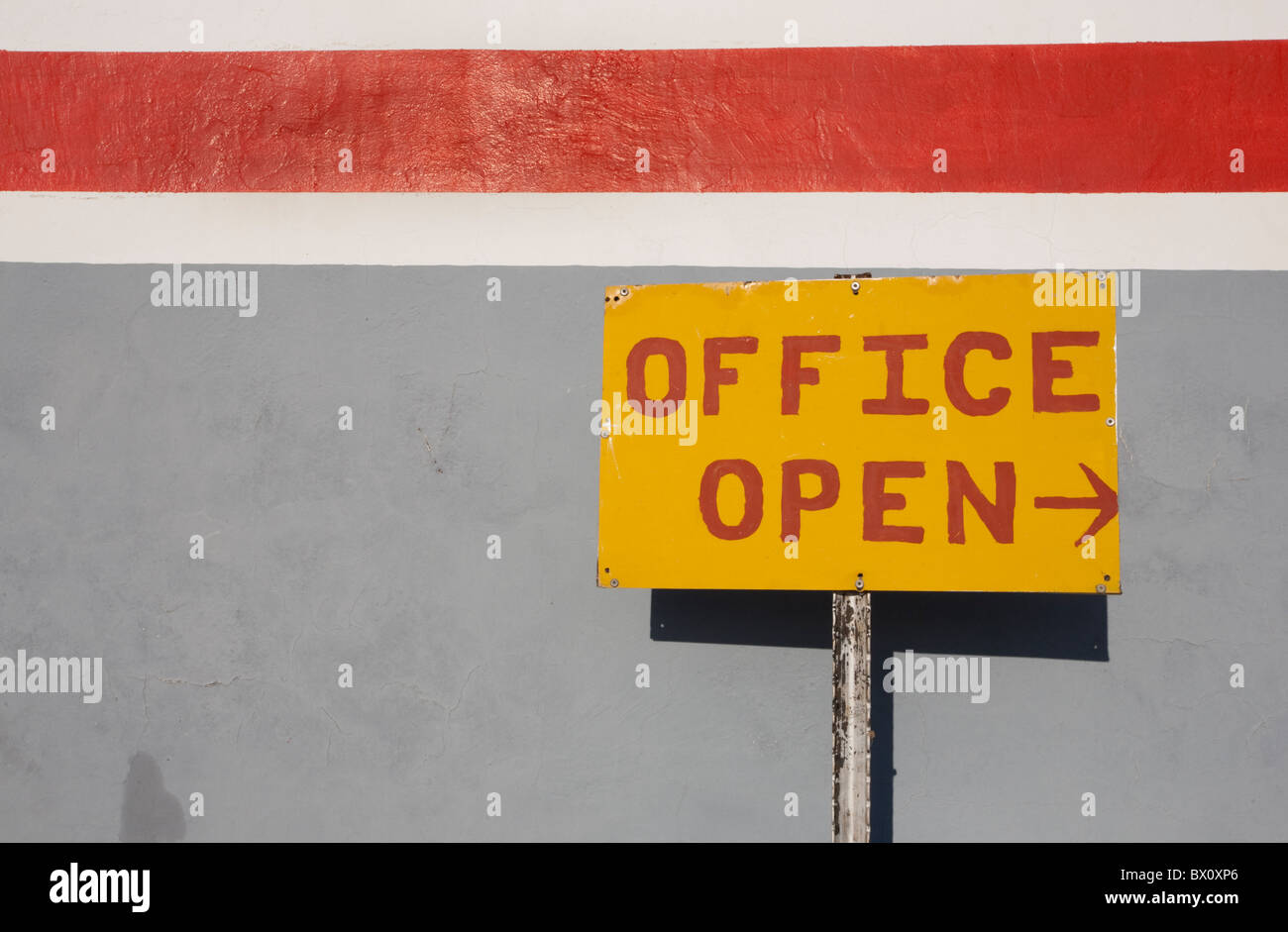 Sign saying Office open Stock Photo - Alamy
