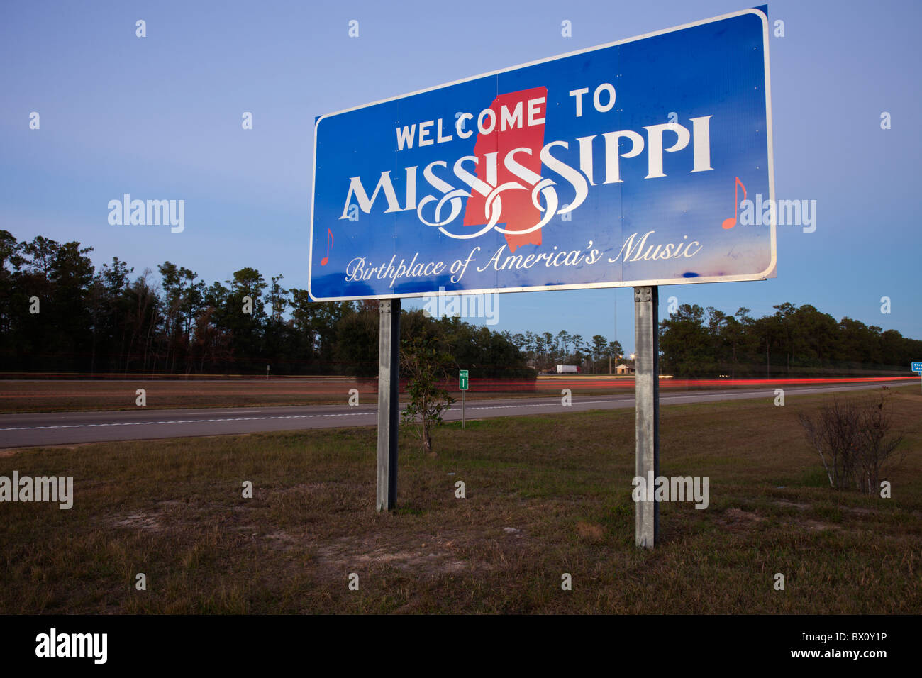Mississippi welcome sign usa hi-res stock photography and images - Alamy