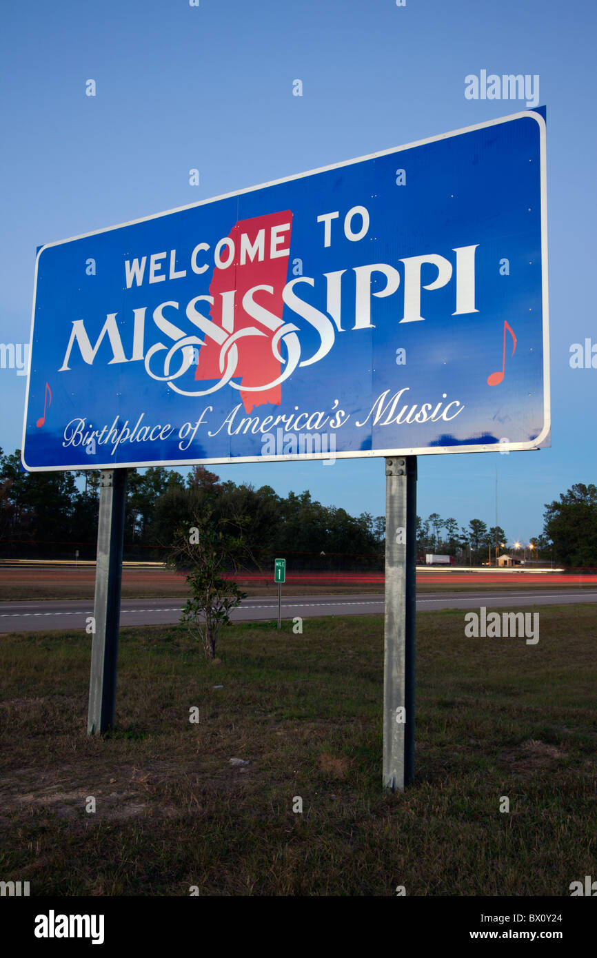 Mississippi welcome sign usa hi-res stock photography and images - Alamy