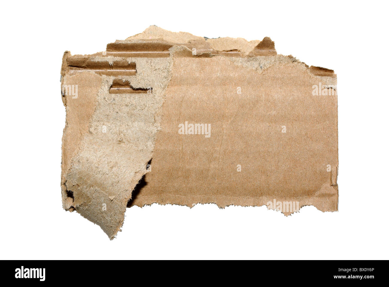 Cardboard torn isolated on the white background Stock Photo - Alamy