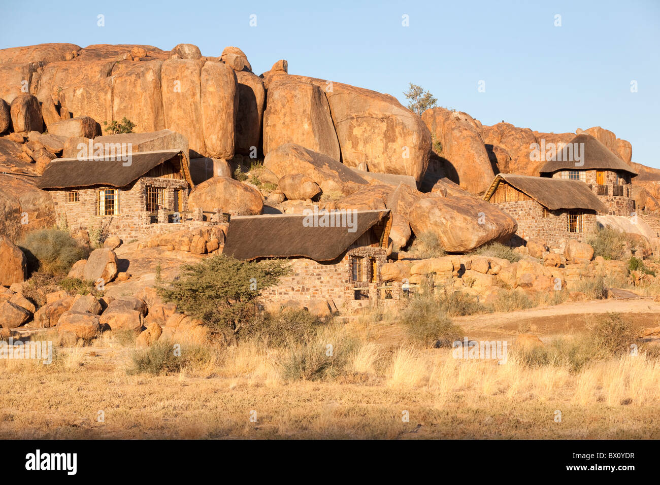Thatched Chalets at Canyon Lodge, Fish River Canyon, Namibia, Africa ...