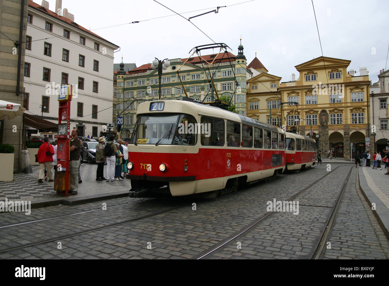 Public tram system in Prague, Czech Republic Stock Photo - Alamy