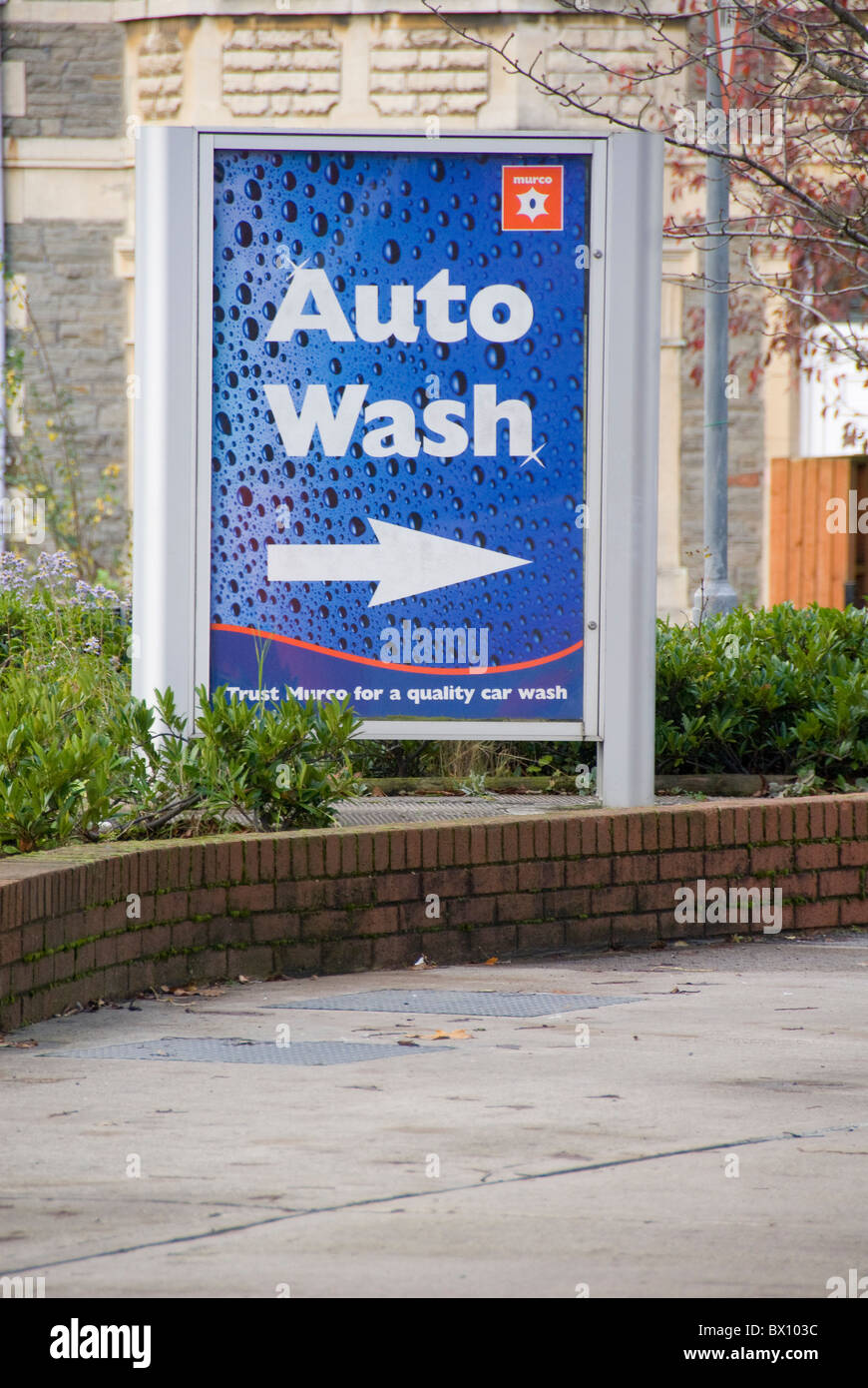 Car wash sign, UK Stock Photo - Alamy