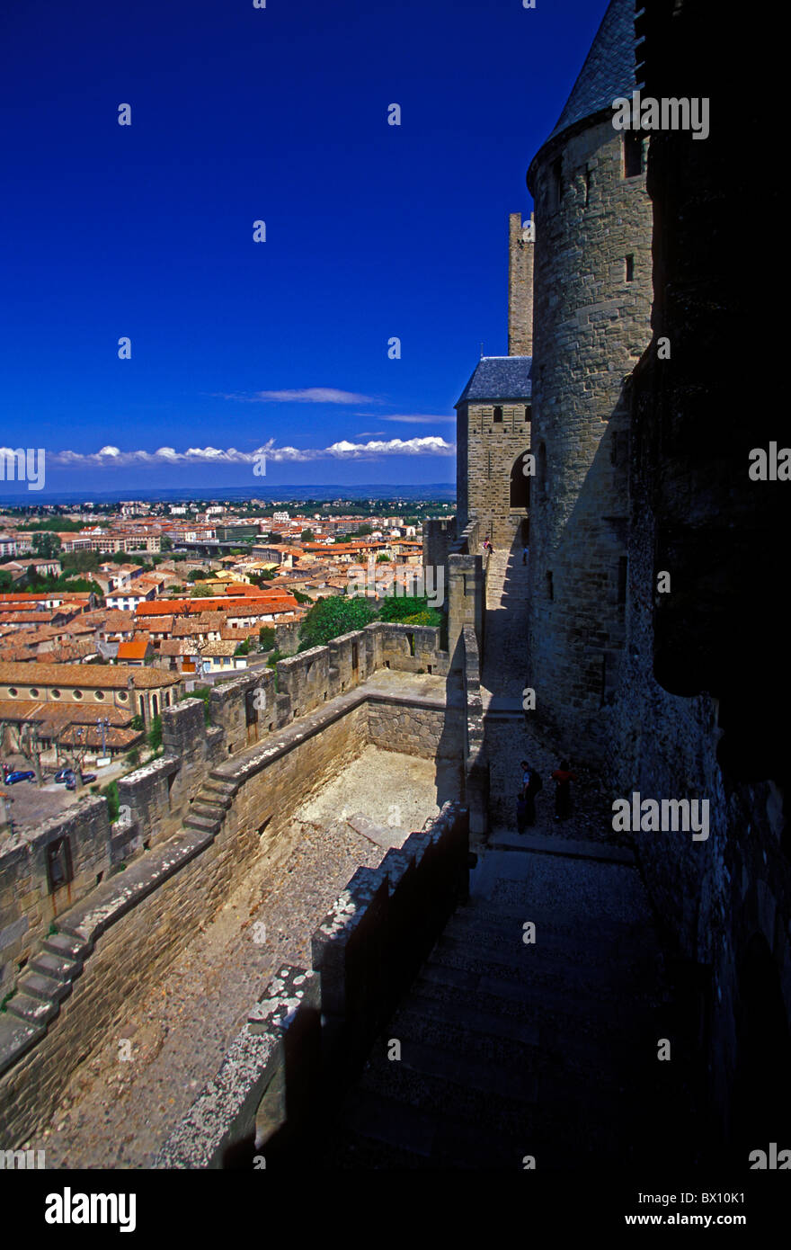 view from ramparts, ramparts, military fortress, Cathar Wars ...