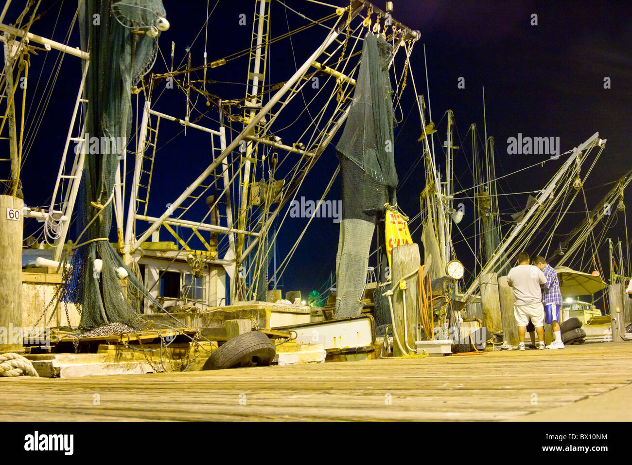 night time shrimp sales chorpus christi Stock Photo - Alamy
