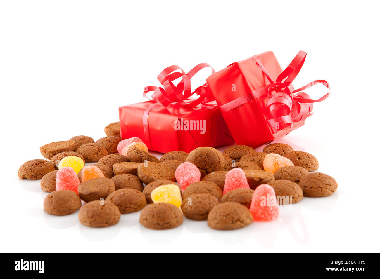 Typical dutch sweets: pepernoten (ginger nuts) and presents for ...