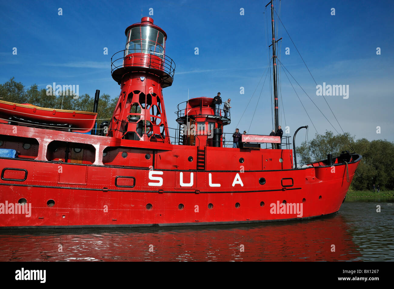 Sula Lightship on the Gloucester to Sharpness Canal. Originally named ...