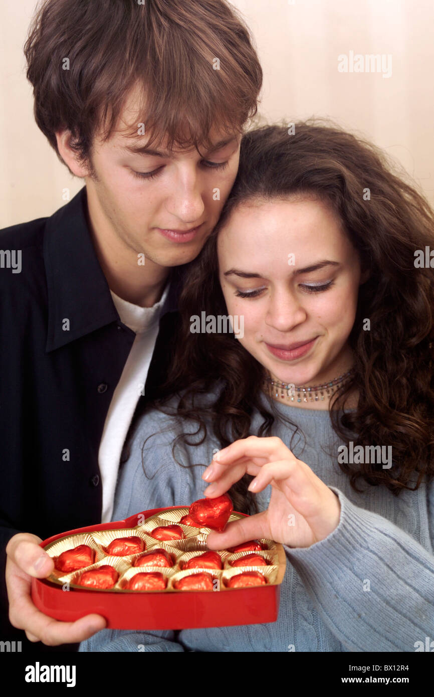 Chocolate Couple Cuddling food heart love model released portrait ...