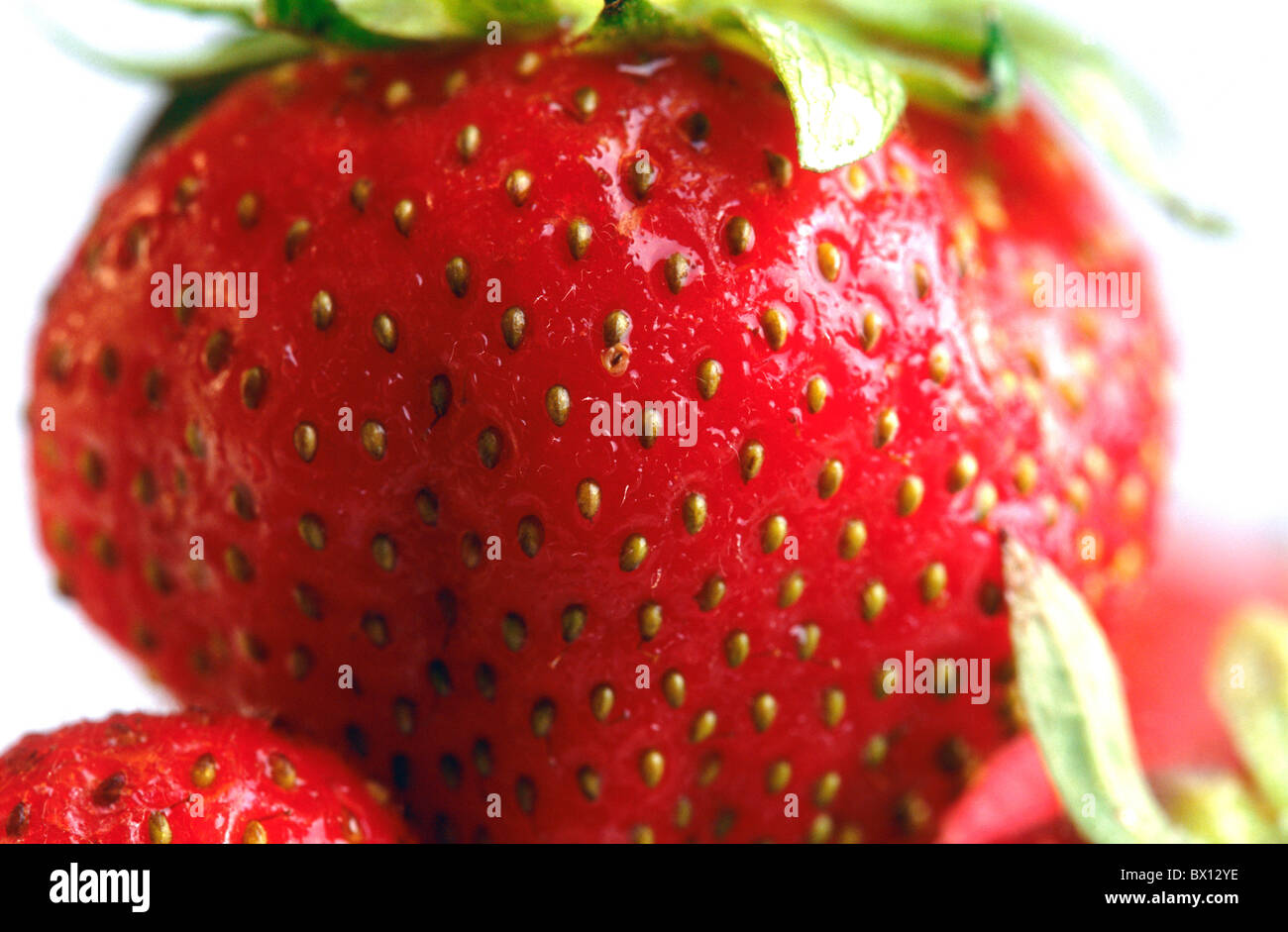 detail strawberry food fruit healthy berries Stock Photo - Alamy