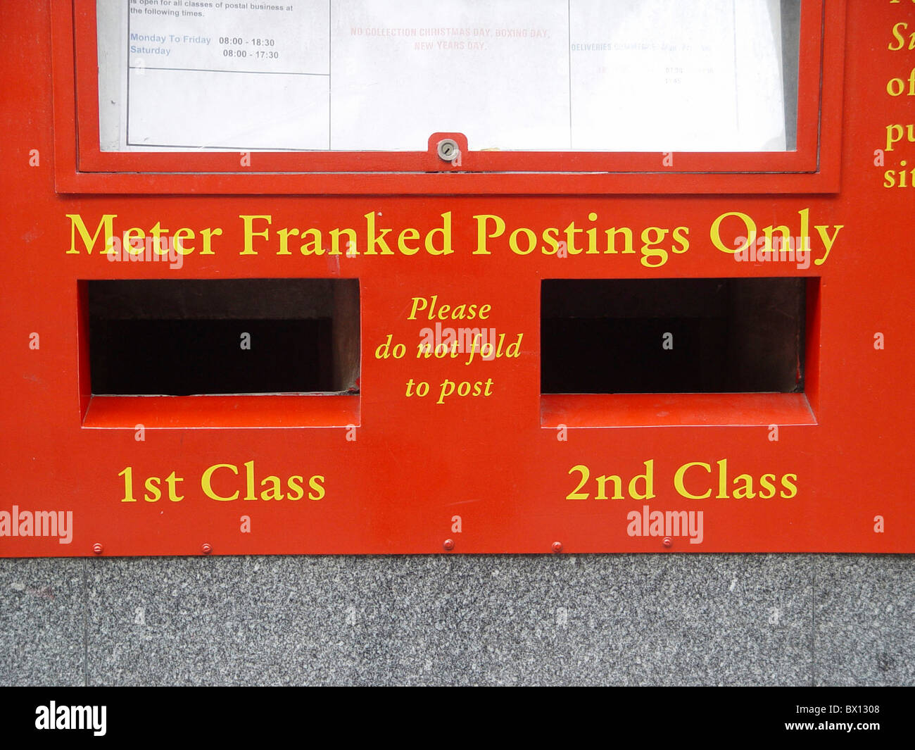 detail slit England Great Britain Europe mail mailbox post red Stock ...