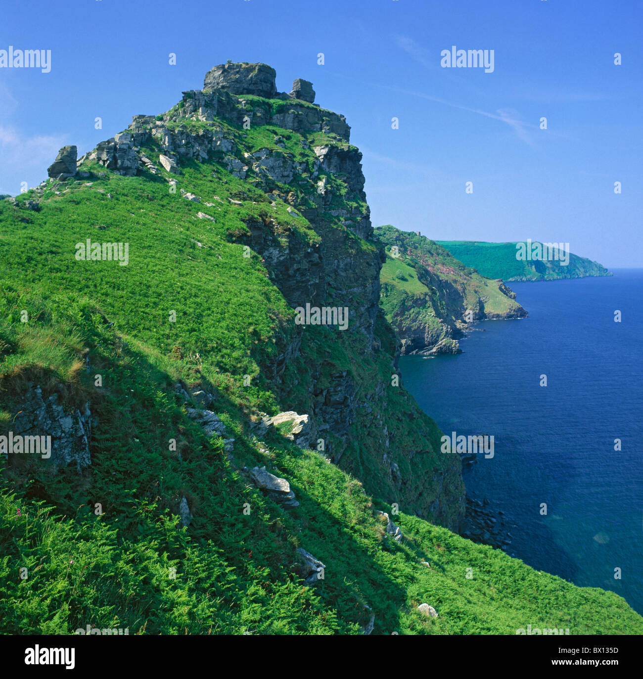 scenery landscape rock steep coast coast sea Valley of The rocks ...