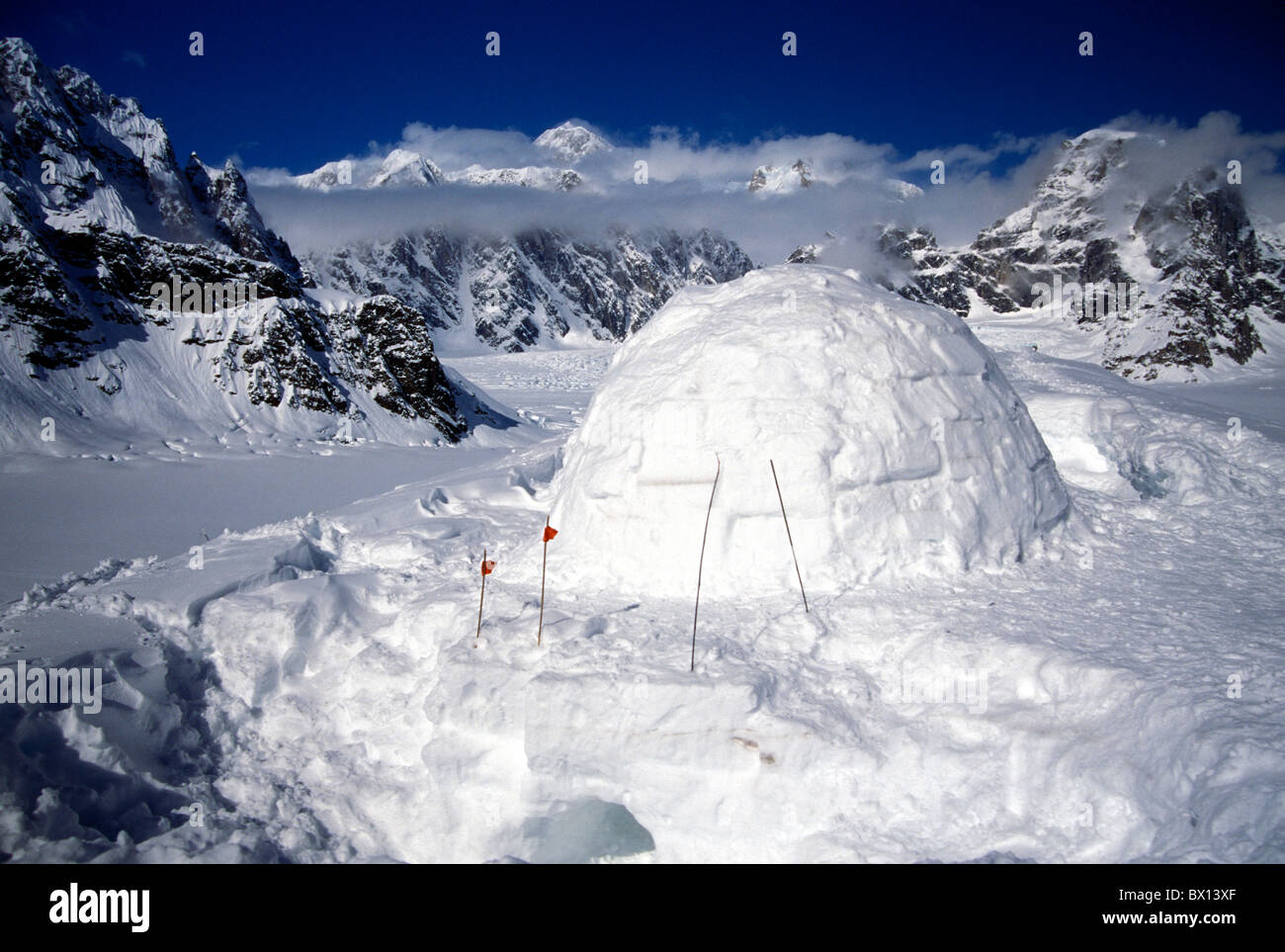 Alaska camping hiking Igloo mountains Sheldon amphitheater snow spare ...