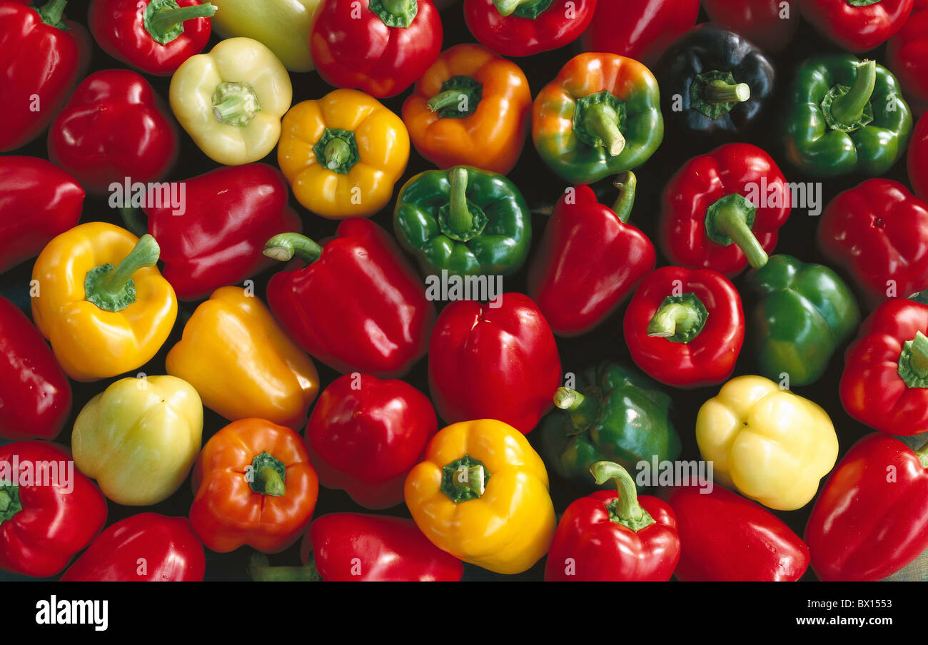 Assorted Bell Colour Colourful Different Food Frame Fresh Full Green ...