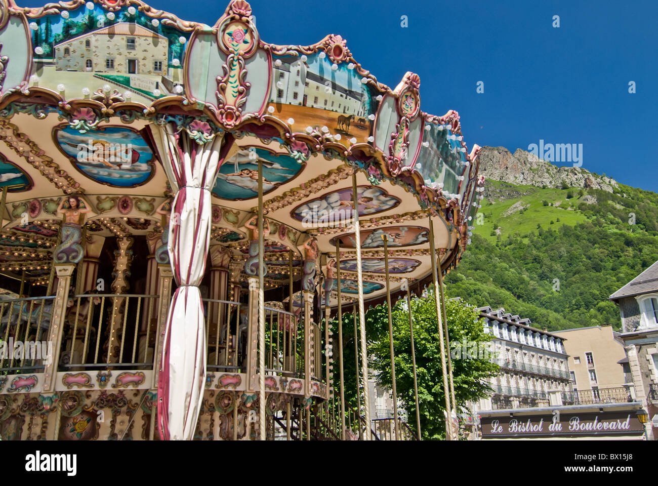 Merry-go-Round fair ride Stock Photo - Alamy