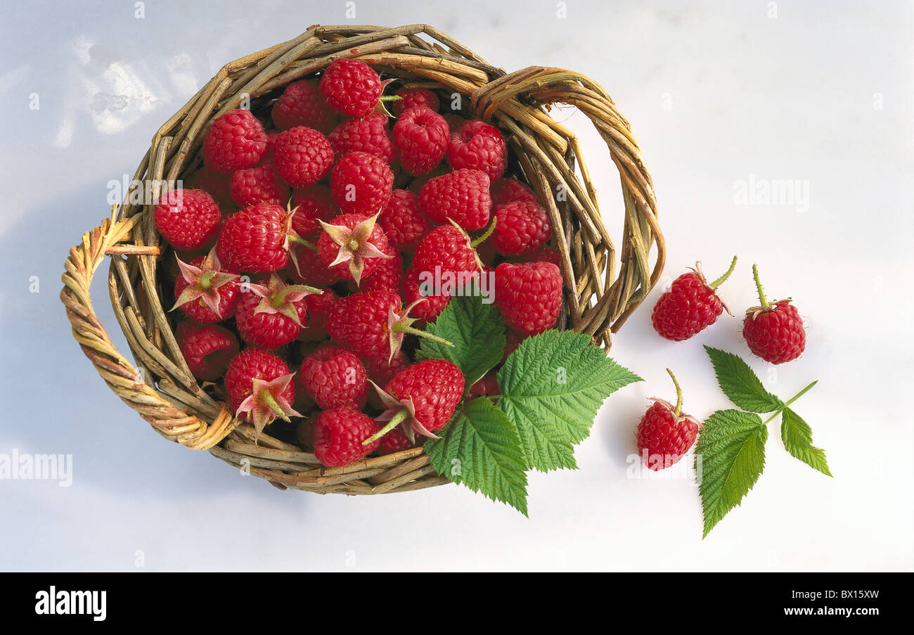 Basket Berries Berry Food Fresh Fruit Ingredient Produce Raspberries ...