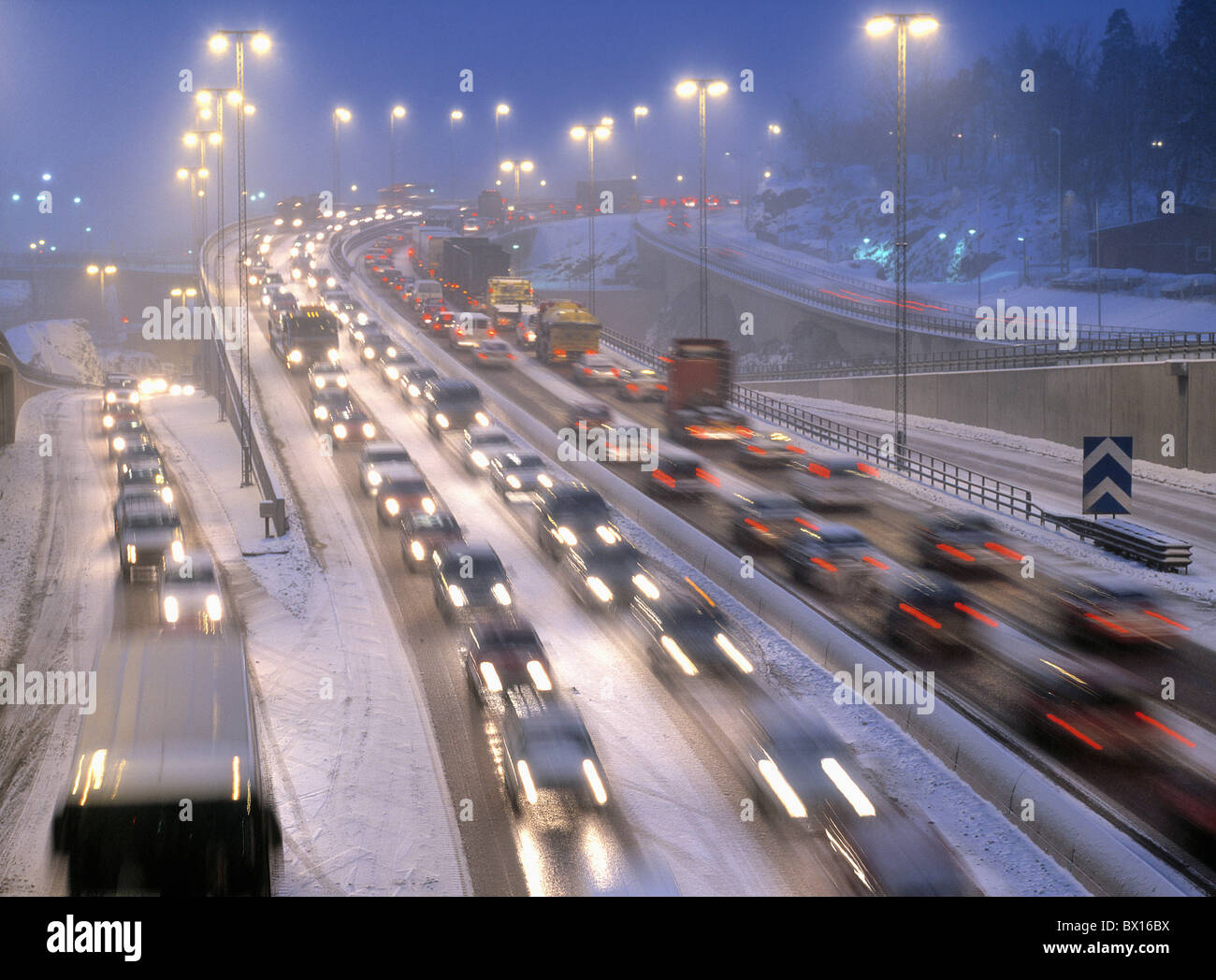 Entrance exit of highway hi-res stock photography and images - Alamy