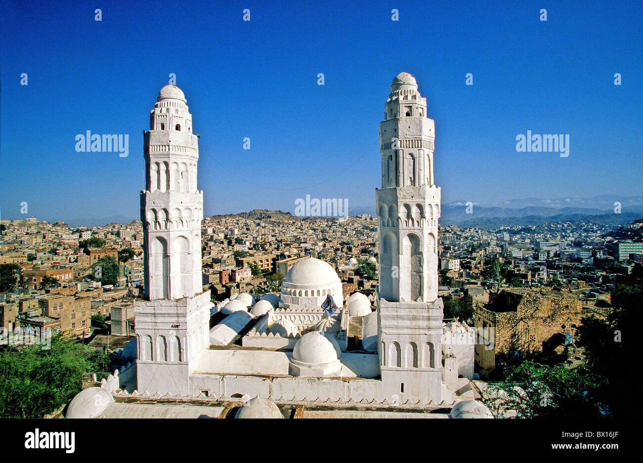 Al-ashrafiya Mosque Taiz Yemen Minarets Orient Arabia Islam Stock Photo ...