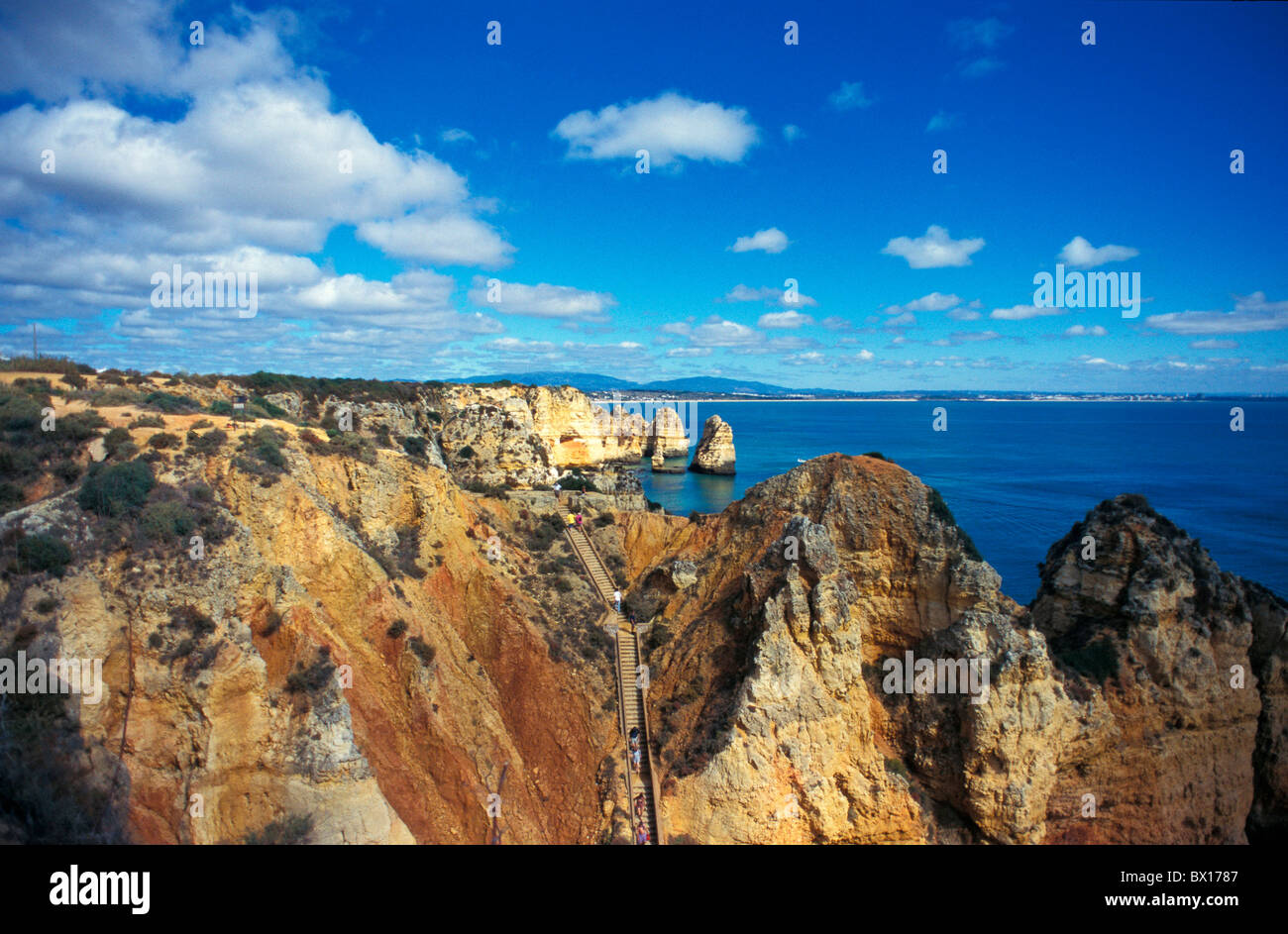 Algarve coast platform Portugal Europa Europe rock sandstone rock ...