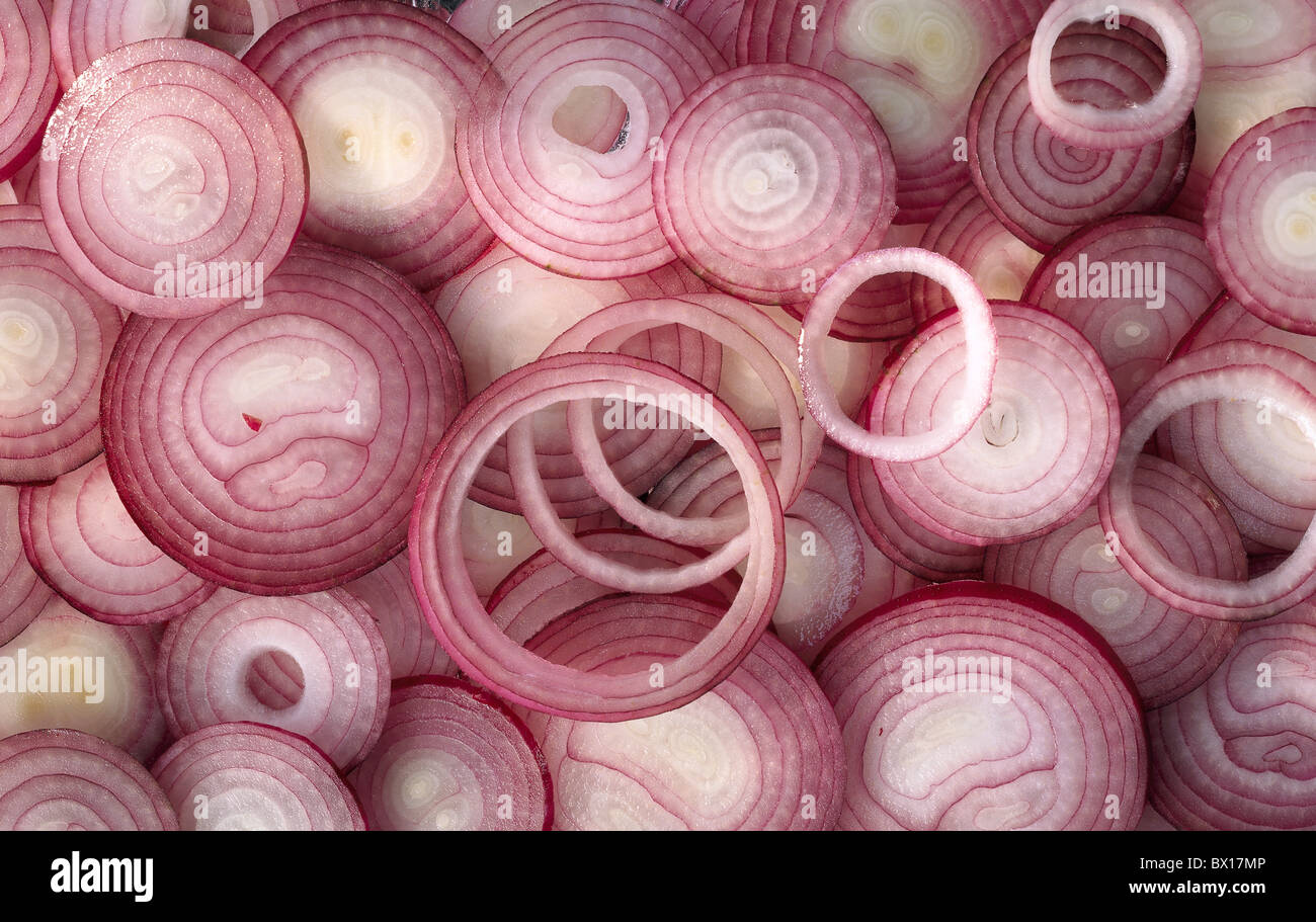 Food Fresh Ingredient Many Onion Onions Produce Raw Red Ring Slice ...