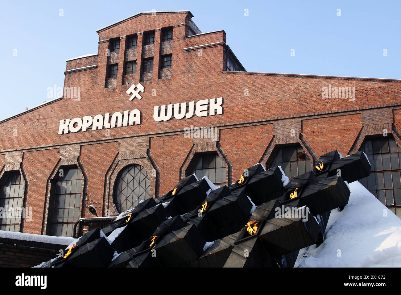Memorial of the 9 victims of massacre in December 16, 1981. Coal mine ...