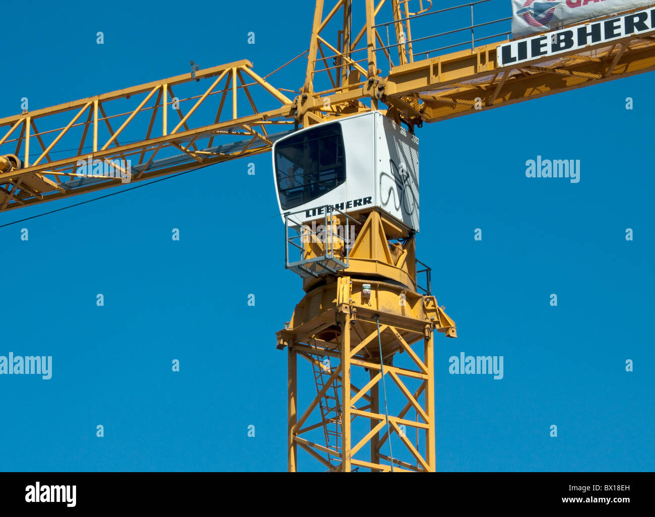 Liebherr Metal Crane Cab, Italy Stock Photo - Alamy