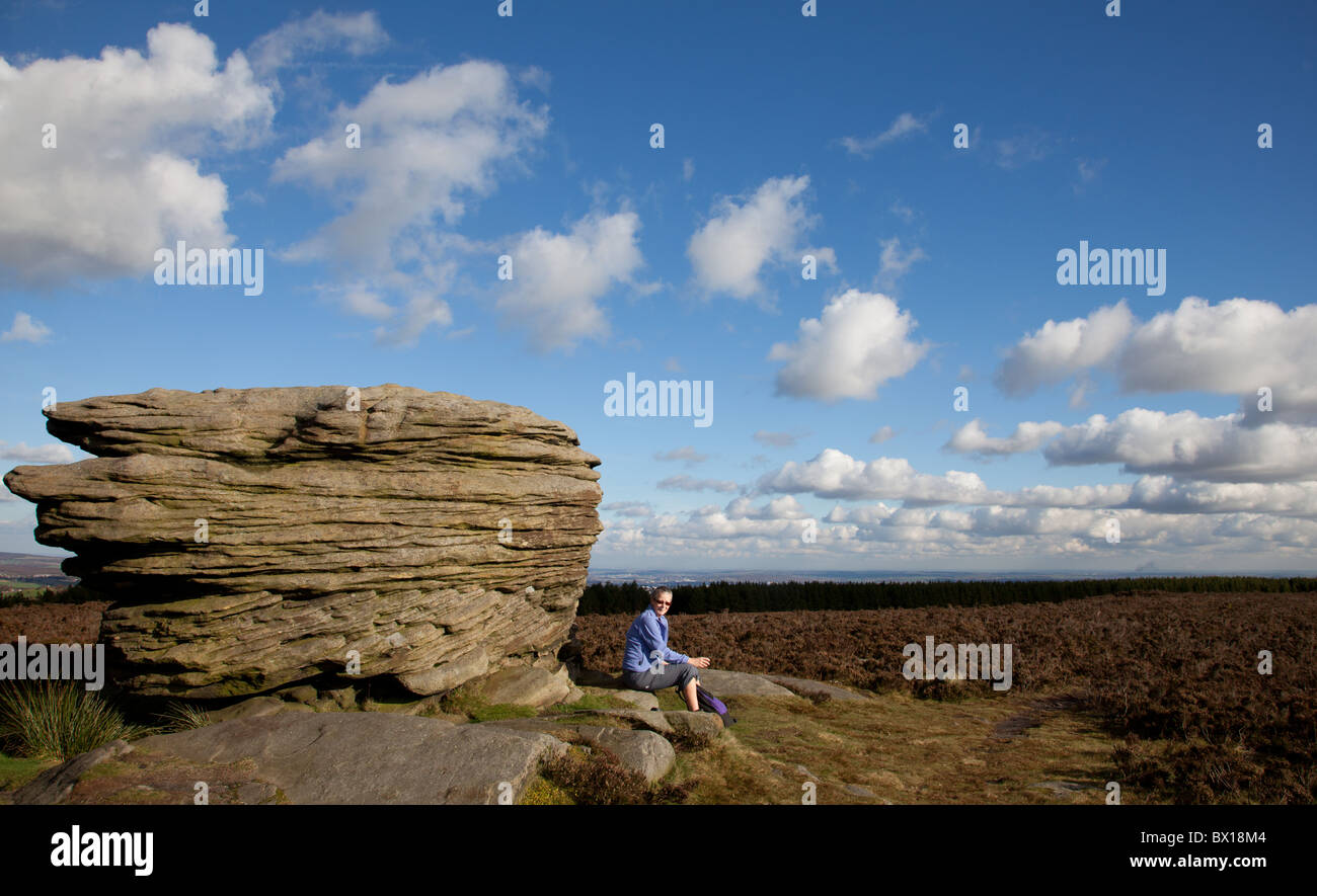 The Ox Stones on the moors above Sheffield Stock Photo - Alamy