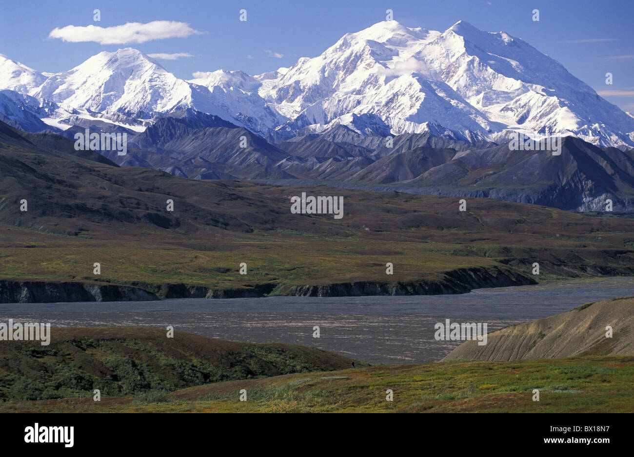 Alaska Denali national park Preserve Mount McKinley mountains river ...